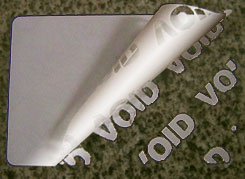 Silver Metallic Security Labels & Stickers - NovaVision